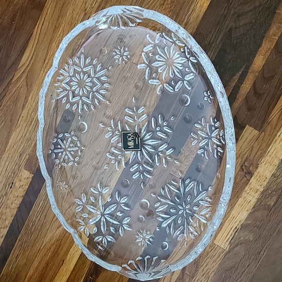 Mikasa | Holiday | Vintage Mikasa Crystal Snowflake Candy Dish Dessert ...